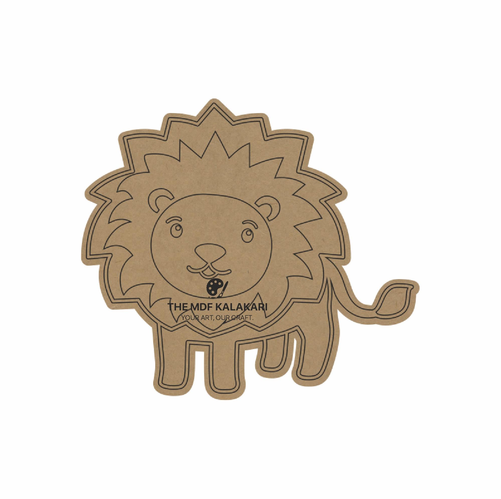 Lion MDF Fridge Magnet – DIY Craft for Kids, Return Gift & Painting Fun ...